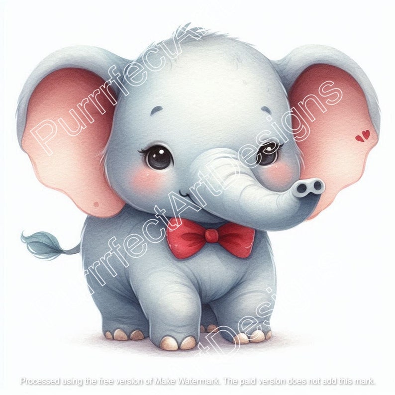10 Cute Elephant Clip Art, Digital Art Download - Etsy