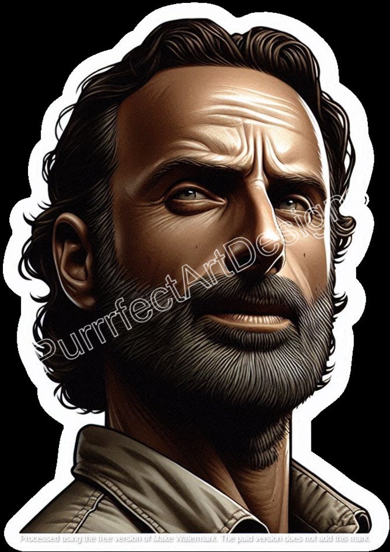 10 Cool Rick Grimes Clip Art, Digital Art Download - Etsy