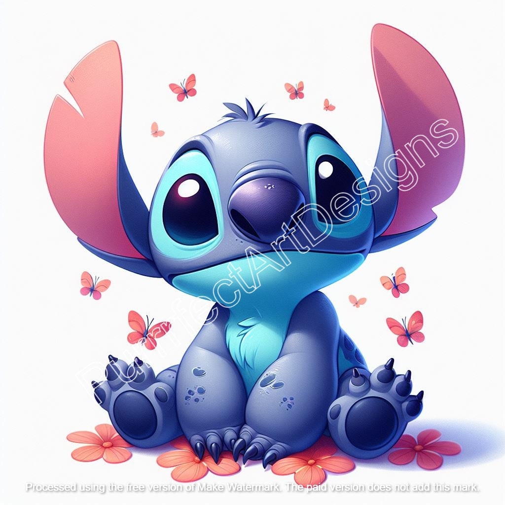 5 Adorable Stitch Clip Arts, Digital Art Download - Etsy