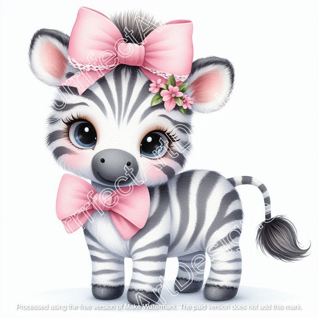 10 Adorable Zebra Clip Art, Digital Art Download - Etsy
