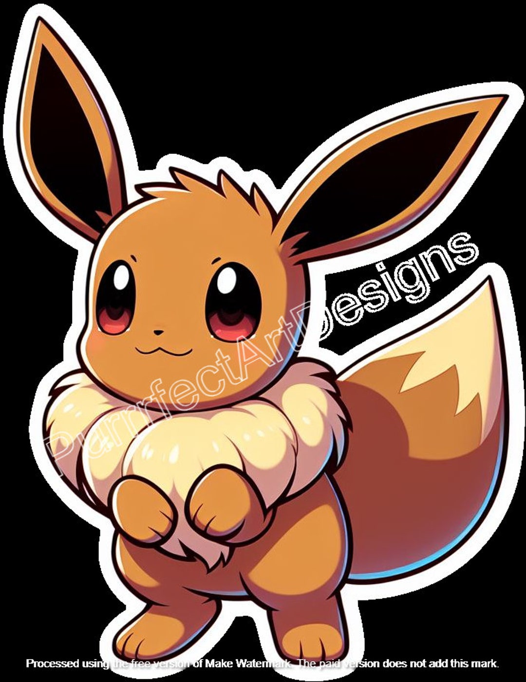 10 Cute Eevee Clip Art, Digital Art Download - Etsy
