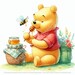 10 Adorable Winnie the Pooh Eating Honey Clip Arts, Digital Art ...