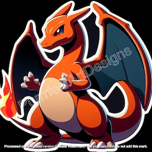 10 Cool Charizard Clip Art, Digital Art Download - Etsy