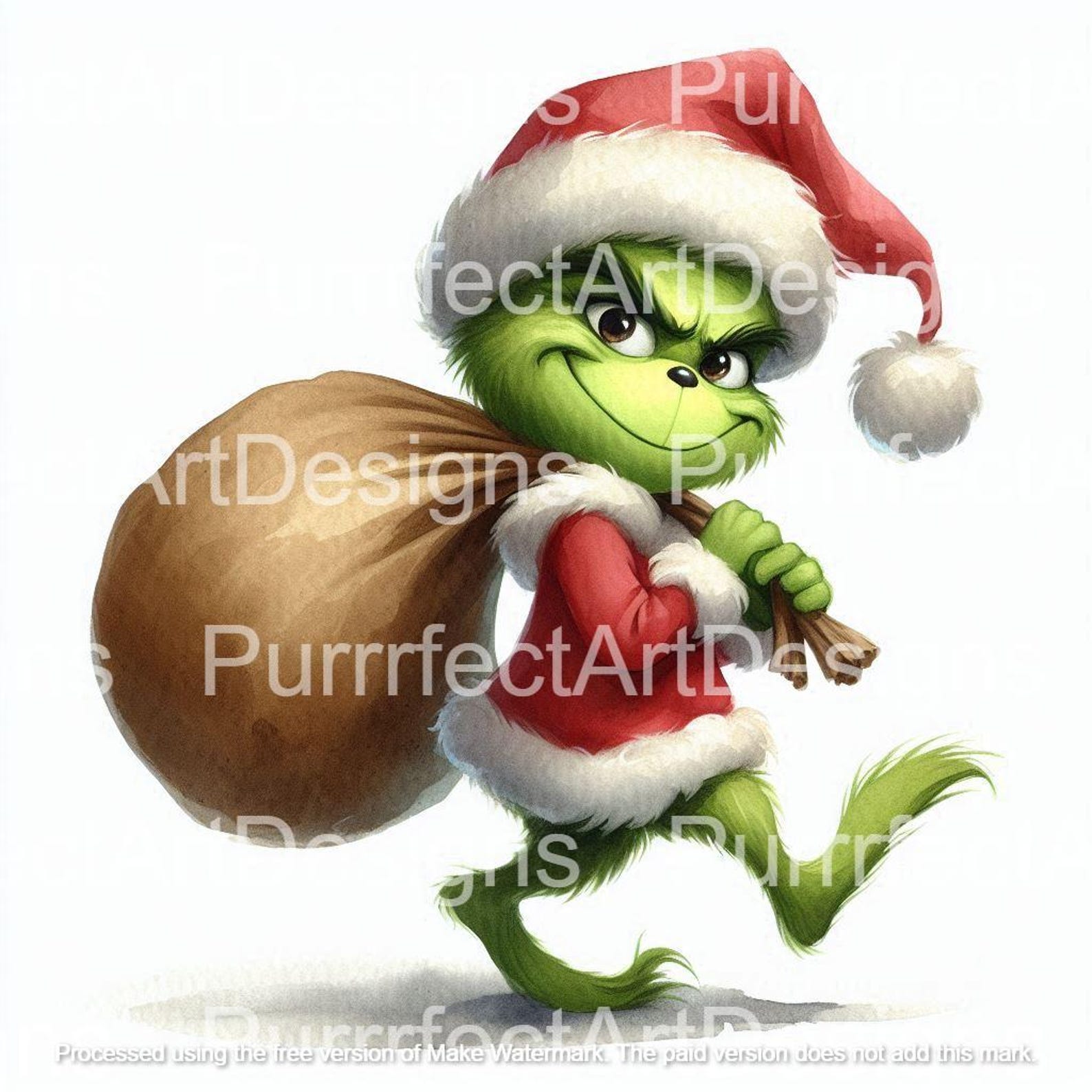 10 Cute Mischievous Grinch Clip Art, Digital Art Download - Etsy