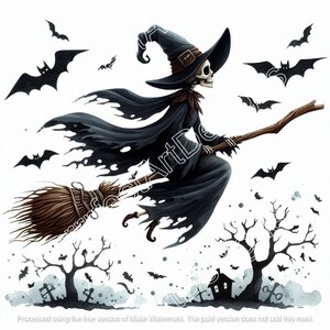 10 Spooky Witch Clip Art, Digital Art Download - Etsy