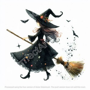 10 Spooky Witch Clip Art, Digital Art Download - Etsy