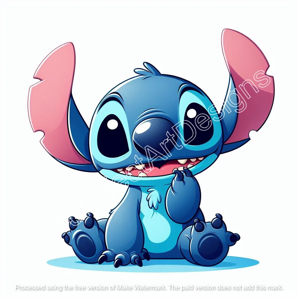 5 Adorable Stitch Clip Arts, Digital Art Download - Etsy