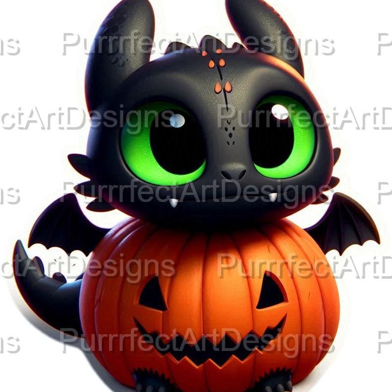 Toothless Pumpkin Stencil - Etsy
