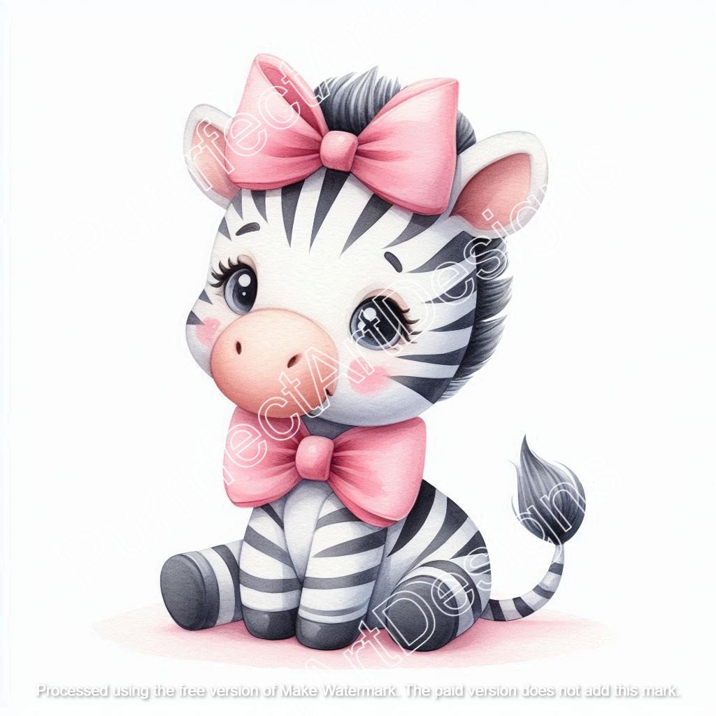 10 Adorable Zebra Clip Art, Digital Art Download - Etsy