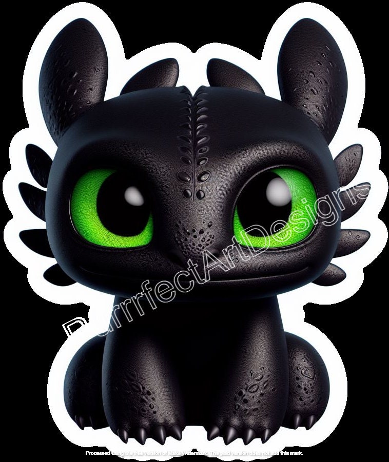 5 Cute Toothless Dragon Clip Arts, Digital Art Download - Etsy