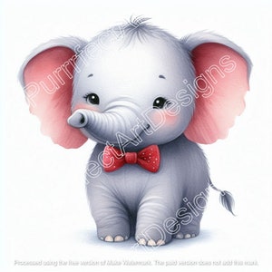 10 Cute Elephant Clip Art, Digital Art Download - Etsy