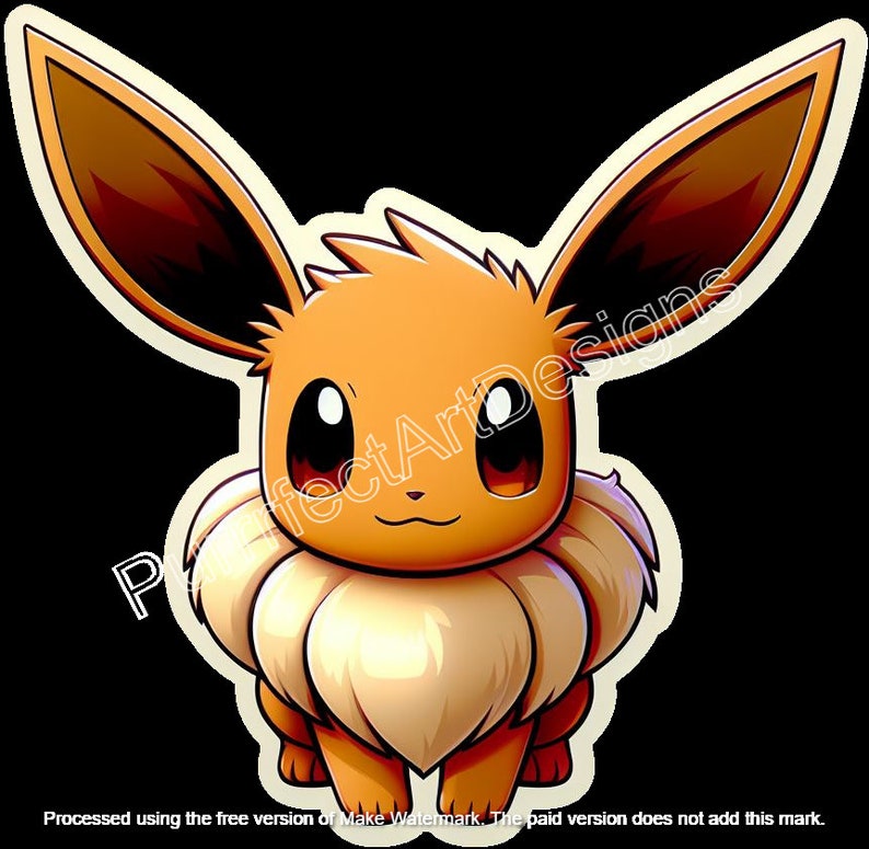 10 Cute Eevee Clip Art, Digital Art Download - Etsy