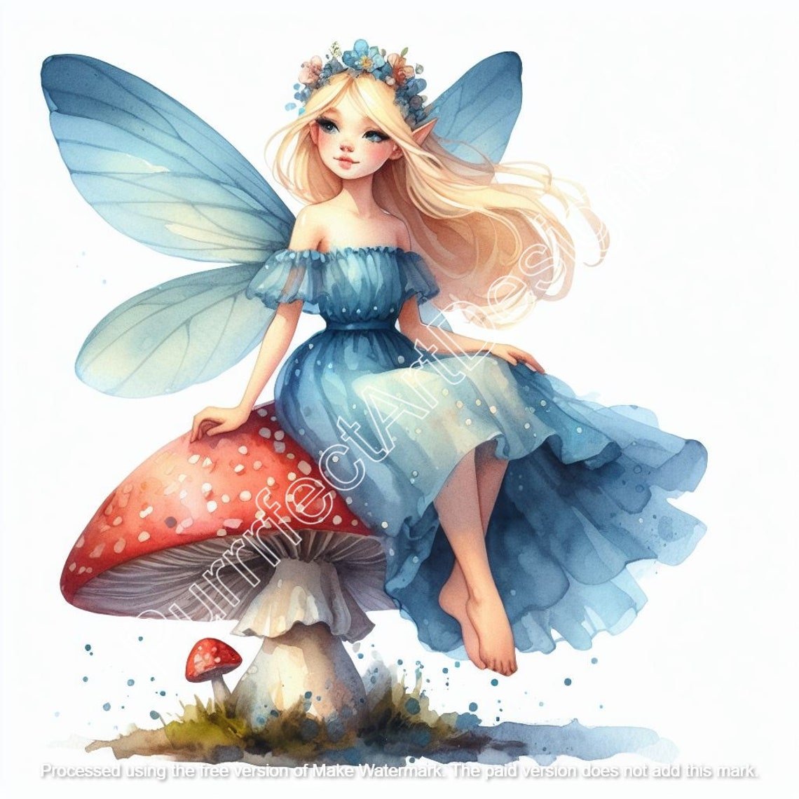 5 Beautiful Blonde Fairies Clip Art, Digital Art Download - Etsy