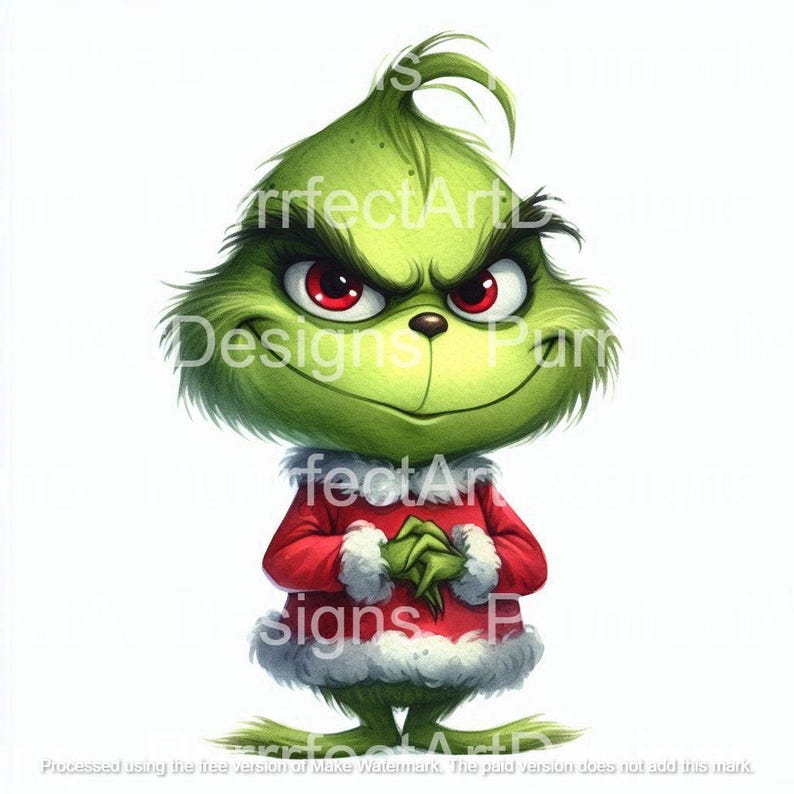 10 Cute Mischievous Grinch Clip Art, Digital Art Download - Etsy