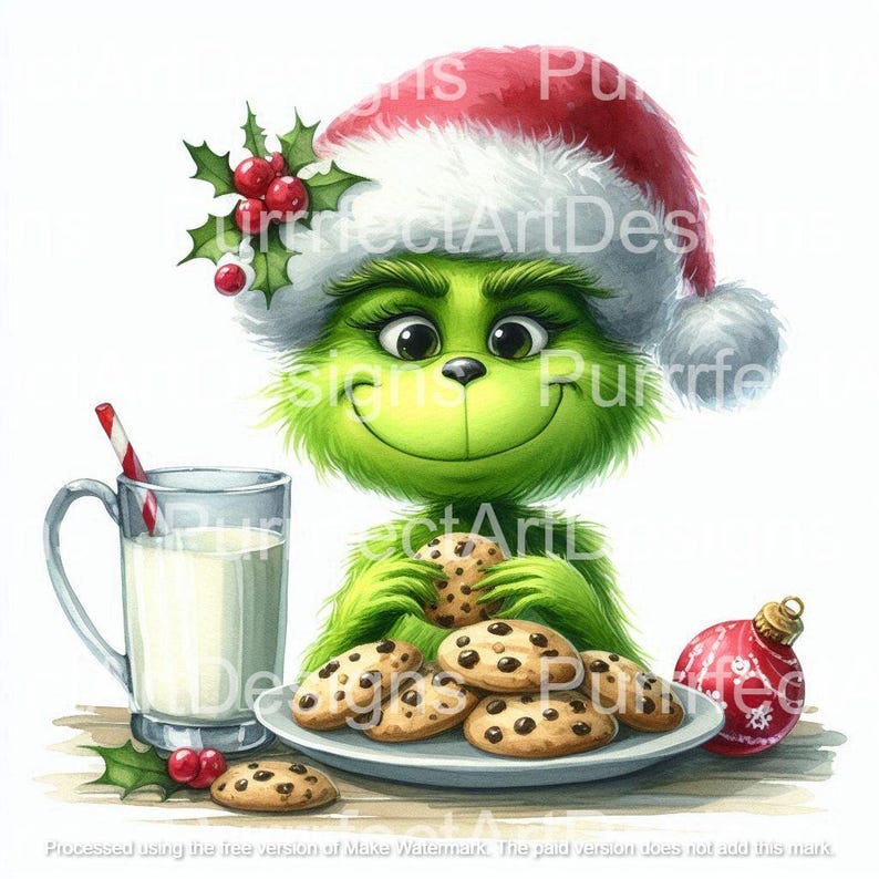 10 Cute Grinch Clip Art, Digital Art Download - Etsy