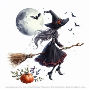 10 Spooky Witch Clip Art, Digital Art Download - Etsy