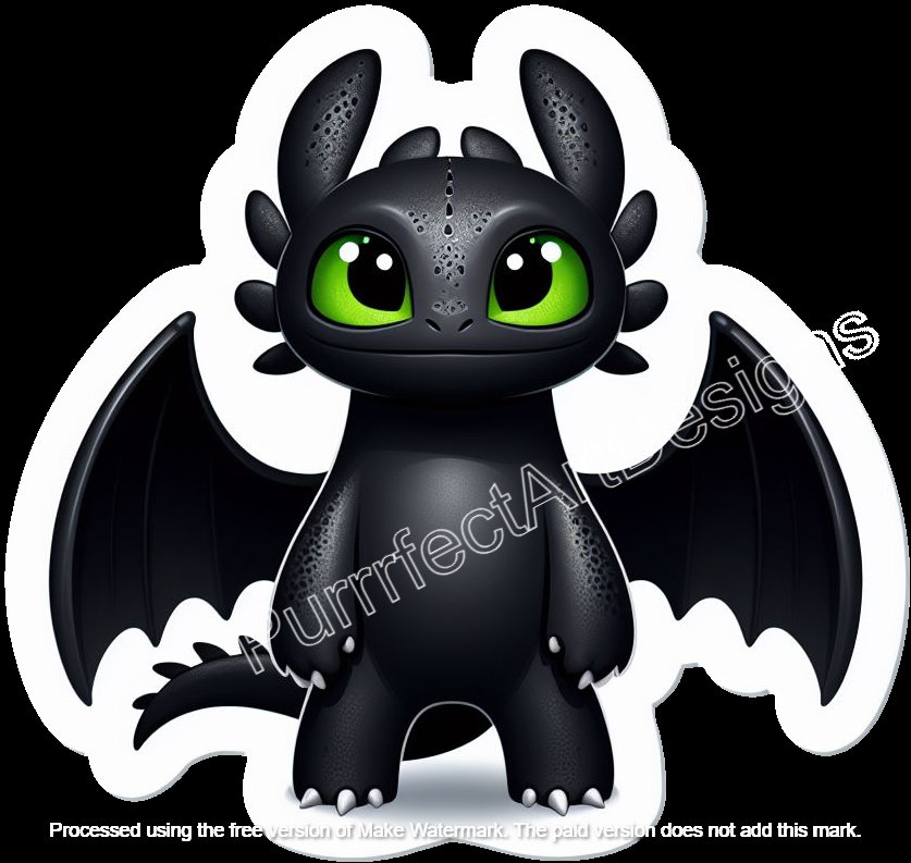 5 Cute Toothless Dragon Clip Arts, Digital Art Download - Etsy