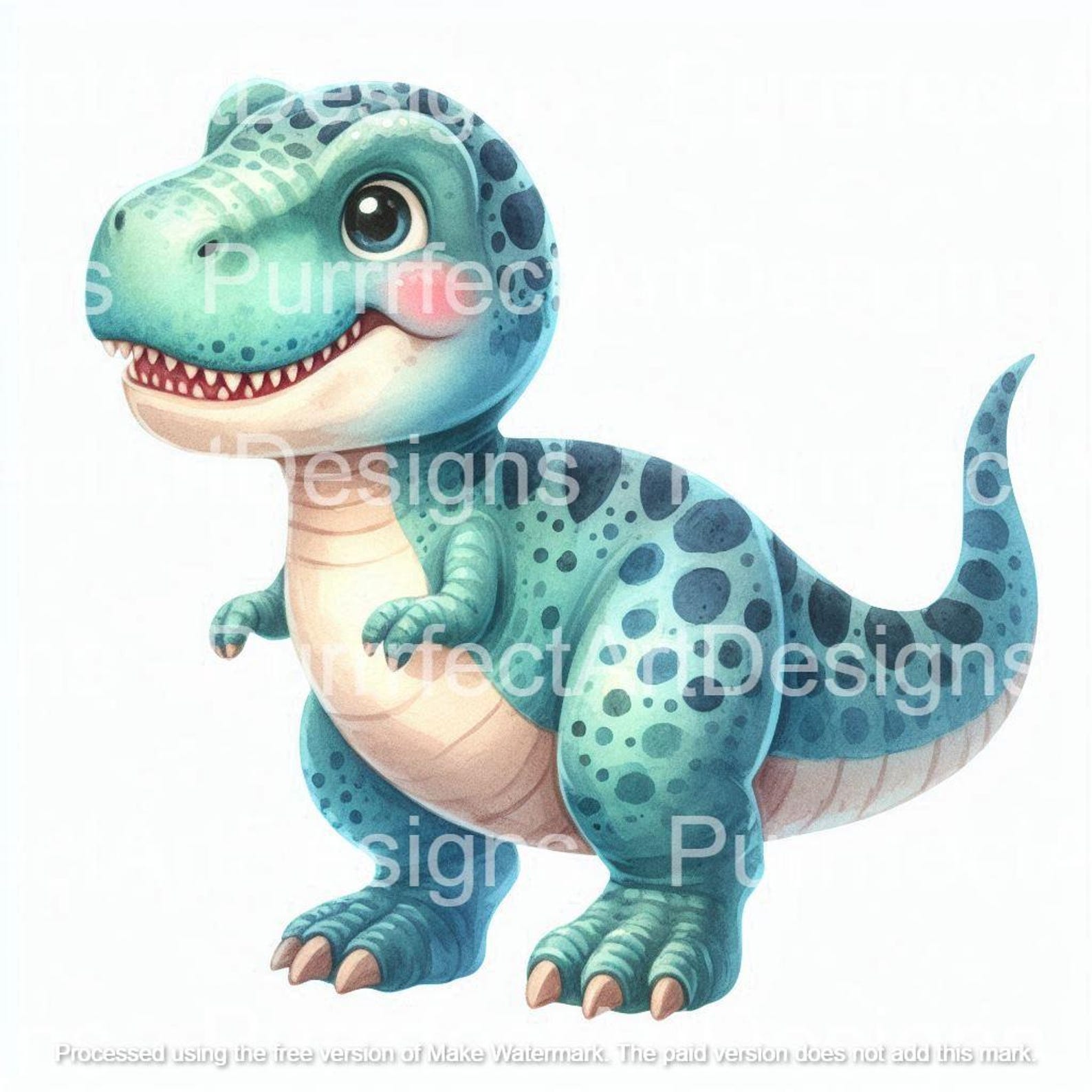 5 Cute Dinosaurs Clip Art, Digital Art Download - Etsy