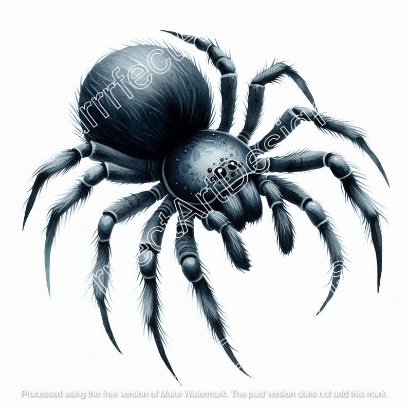 10 Spooky Spider Clip Art, Digital Art Download - Etsy