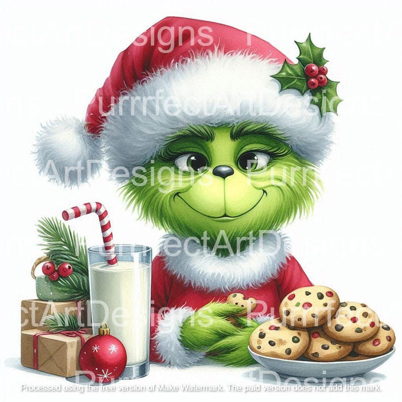 10 Cute Grinch Clip Art, Digital Art Download - Etsy