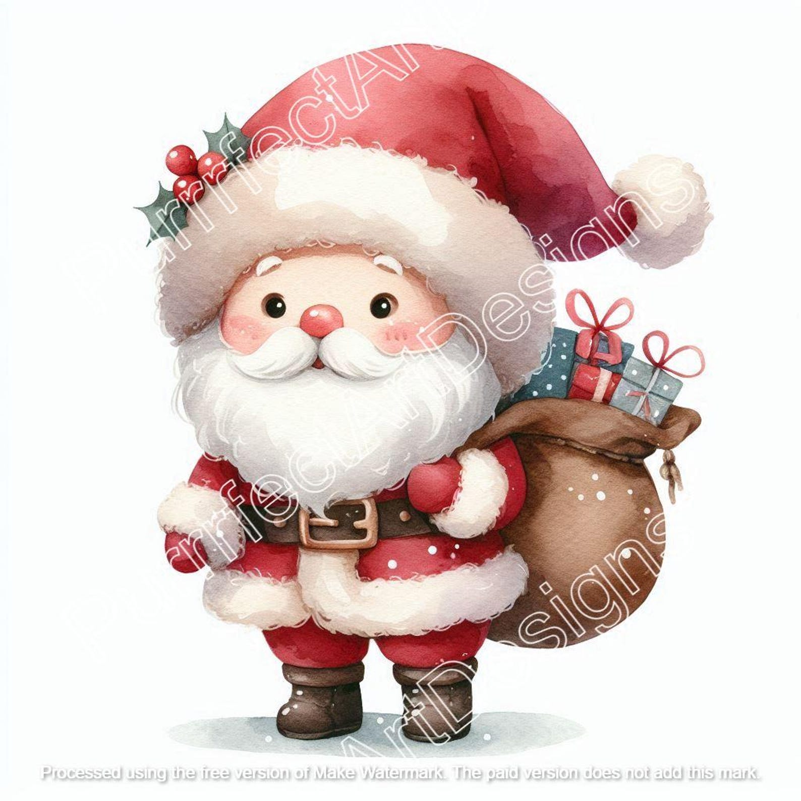 10 Cute Santa Claus Clip Art, Digital Art Download - Etsy