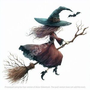 10 Spooky Witch Clip Art, Digital Art Download - Etsy