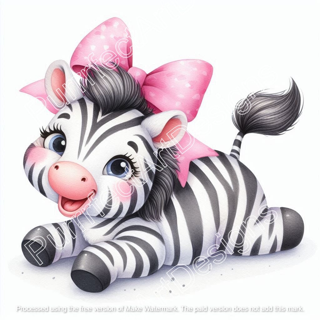 10 Adorable Zebra Clip Art, Digital Art Download - Etsy
