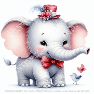 10 Cute Elephant Clip Art, Digital Art Download - Etsy