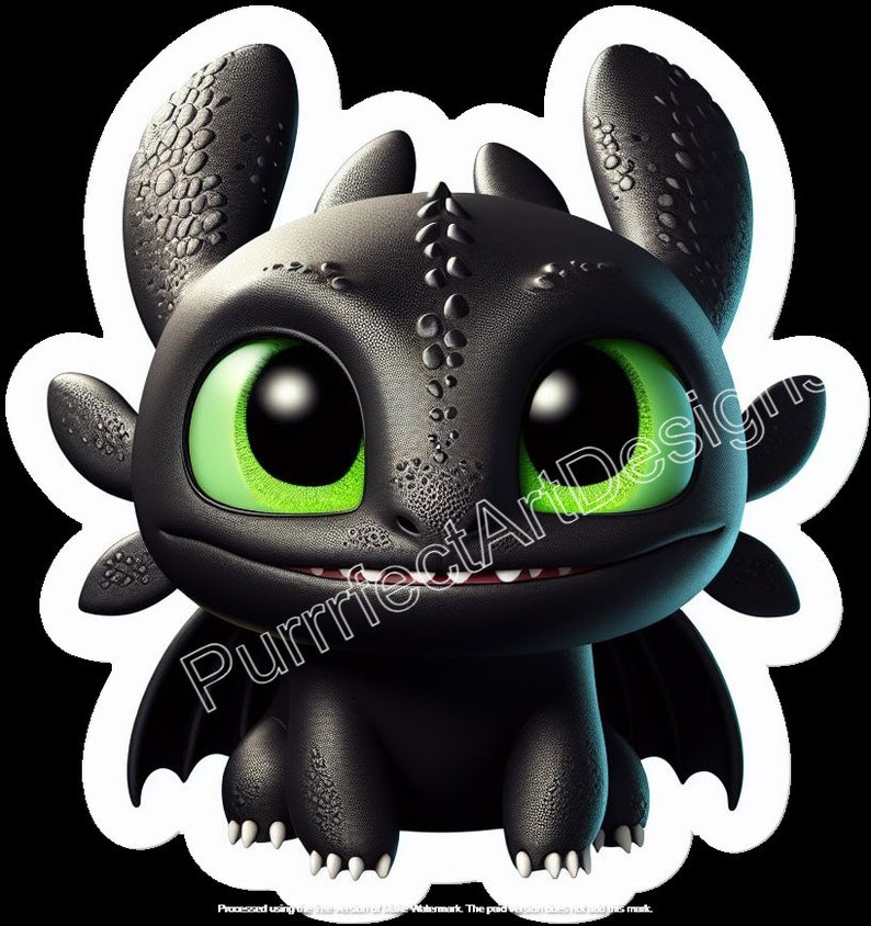 5 Cute Toothless Dragon Clip Arts, Digital Art Download - Etsy
