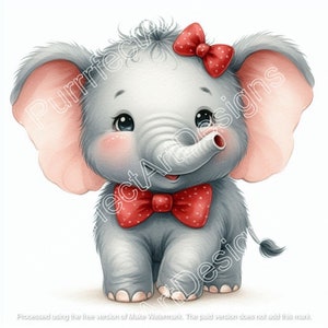 10 Cute Elephant Clip Art, Digital Art Download - Etsy