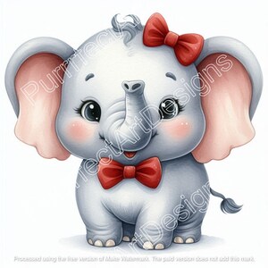 10 Cute Elephant Clip Art, Digital Art Download - Etsy