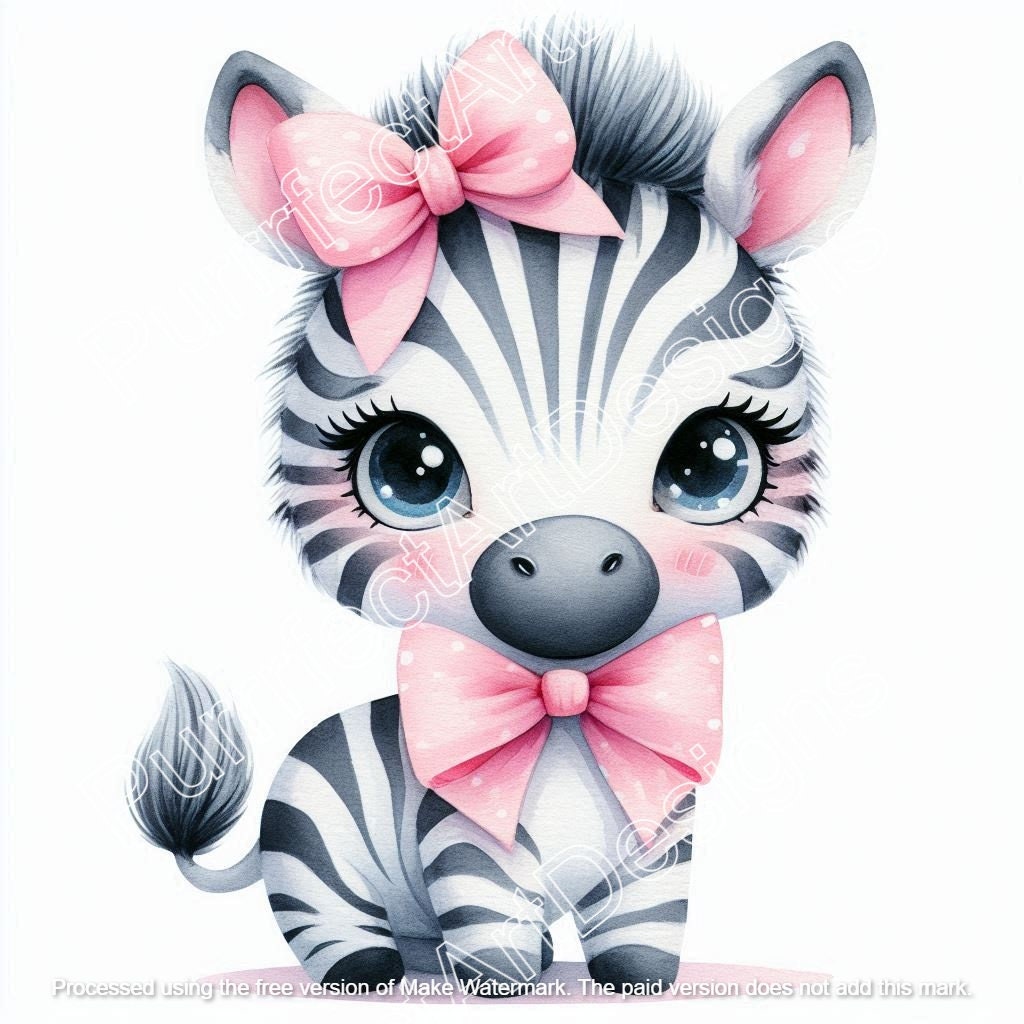 10 Adorable Zebra Clip Art, Digital Art Download - Etsy