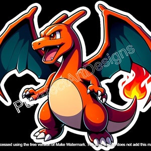10 Cool Charizard Clip Art, Digital Art Download - Etsy