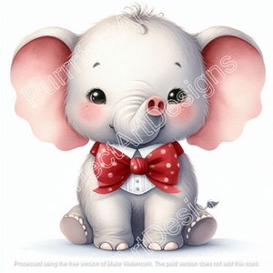 10 Cute Elephant Clip Art, Digital Art Download - Etsy
