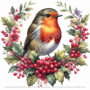 10 Beautiful Robin Flower Wreaths Clip Art, Digital Art Download - Etsy