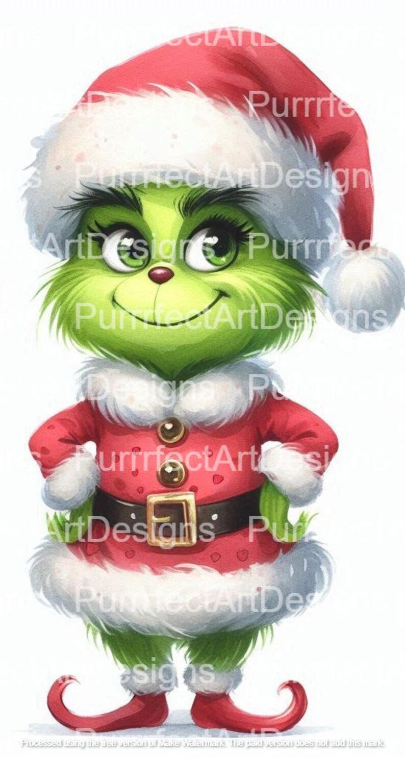 10 Cute Grinch Clip Art, Digital Art Download - Etsy