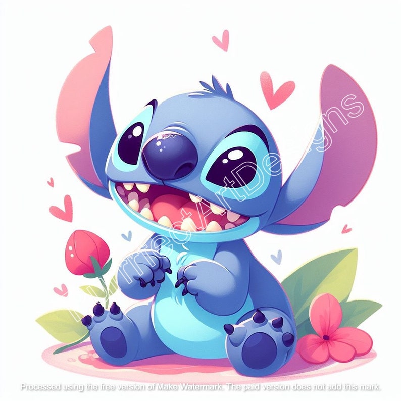 5 Adorable Stitch Clip Arts, Digital Art Download - Etsy