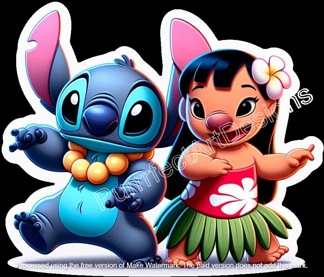 6 Cute Lilo and Stitch Clip Arts, Digital Art Download - Etsy