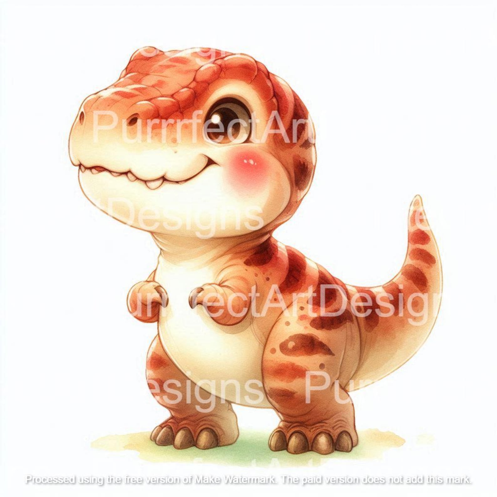 5 Cute Dinosaurs Clip Art, Digital Art Download - Etsy