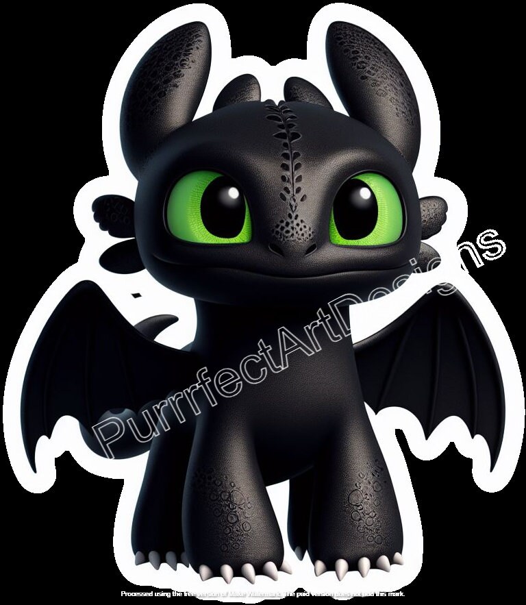 5 Cute Toothless Dragon Clip Arts, Digital Art Download - Etsy
