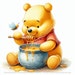 10 Adorable Winnie the Pooh Eating Honey Clip Arts, Digital Art ...