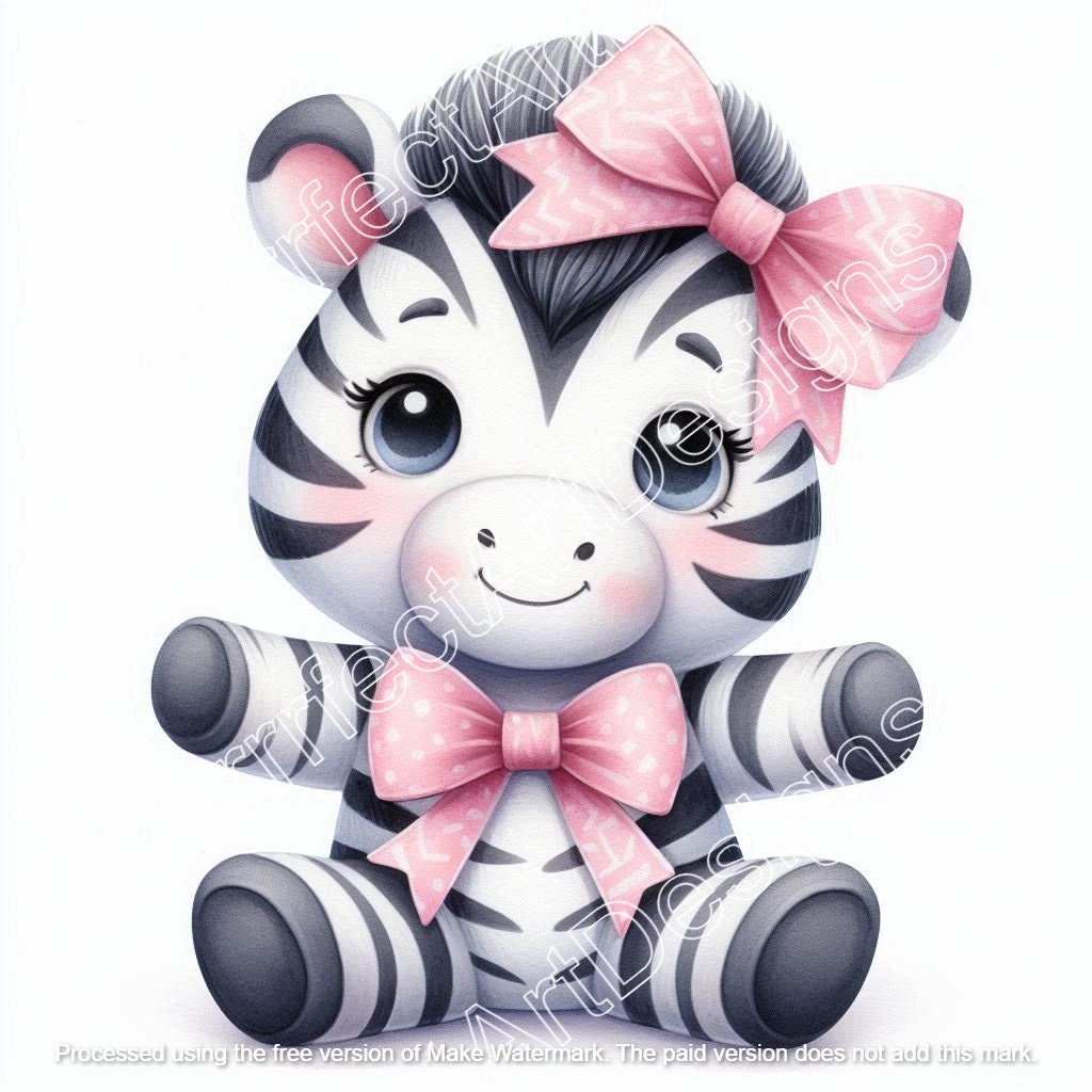 10 Adorable Zebra Clip Art, Digital Art Download - Etsy