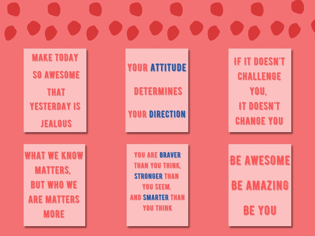 Inspirational Classroom Posters Pinks! - Etsy