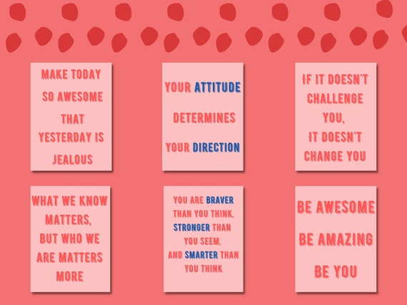 Inspirational Classroom Posters Pinks | Etsy