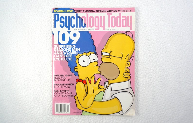 Psychology Today Magazine July 2003 Featuring Homer Simpson - Etsy