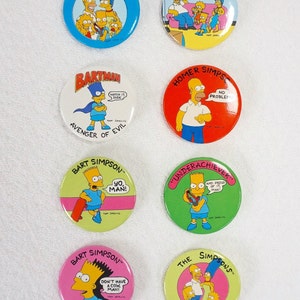 The Simpsons: Pinback Buttons 1990 - Etsy
