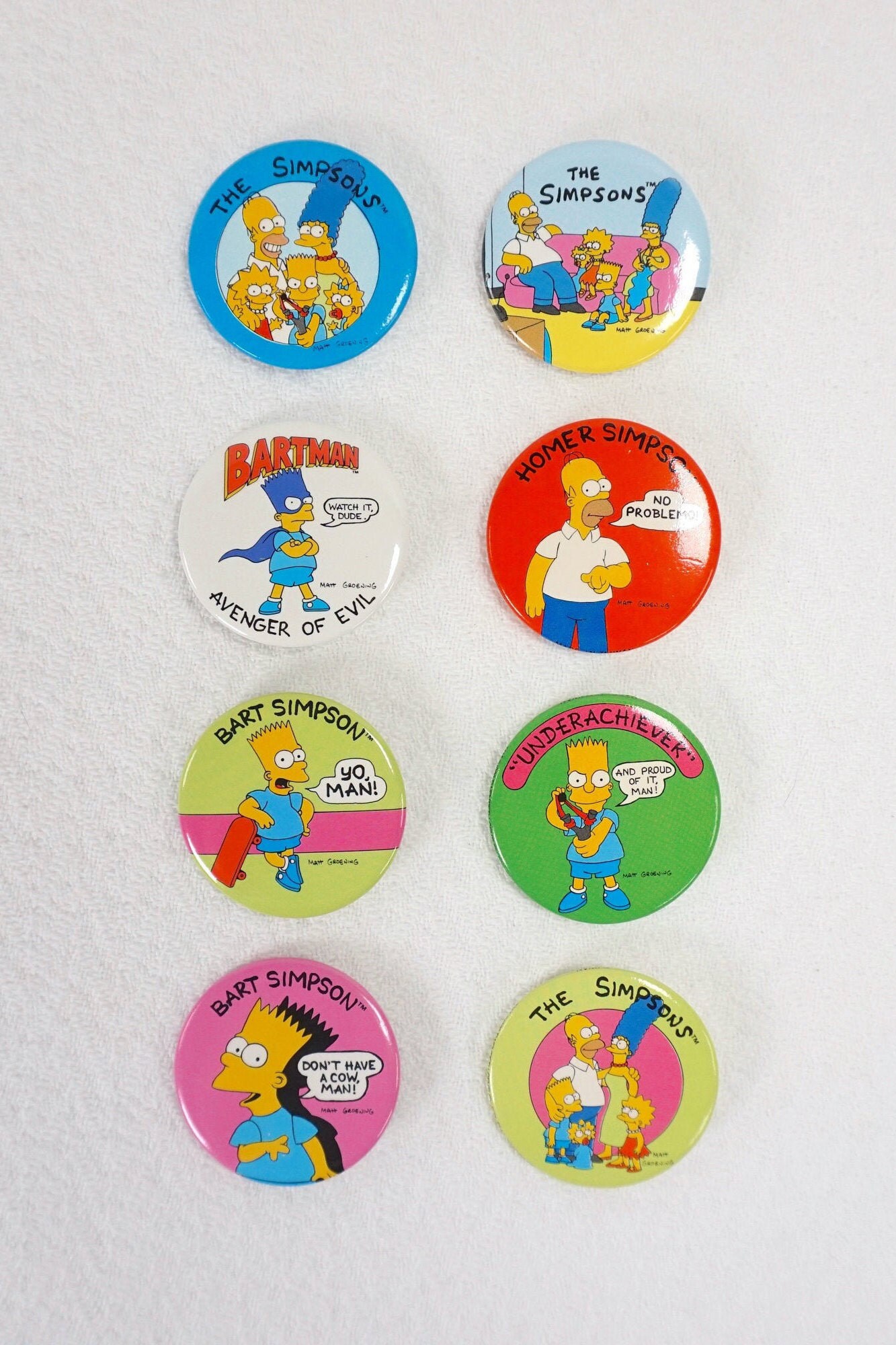 The Simpsons: Pinback Buttons 1990 - Etsy