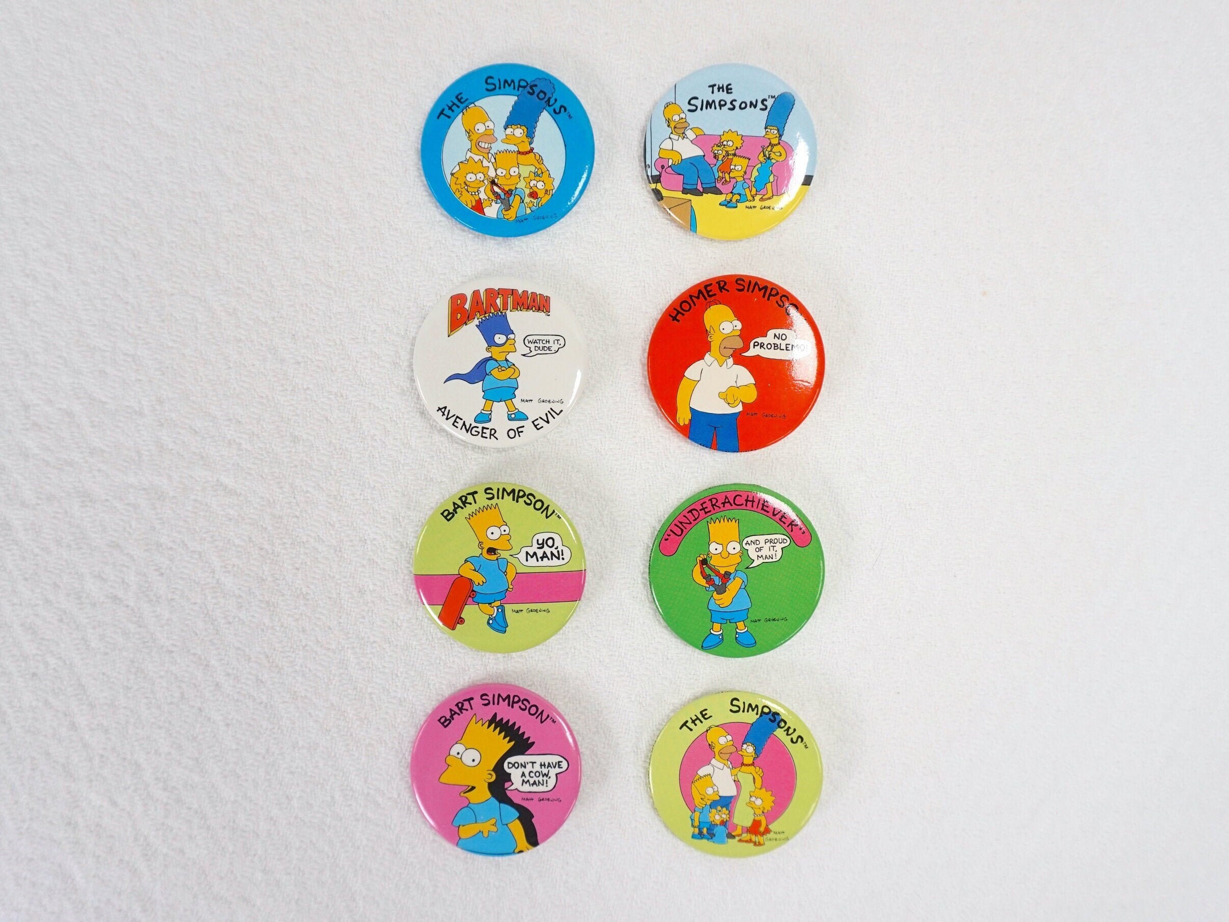 The Simpsons: Pinback Buttons 1990 - Etsy