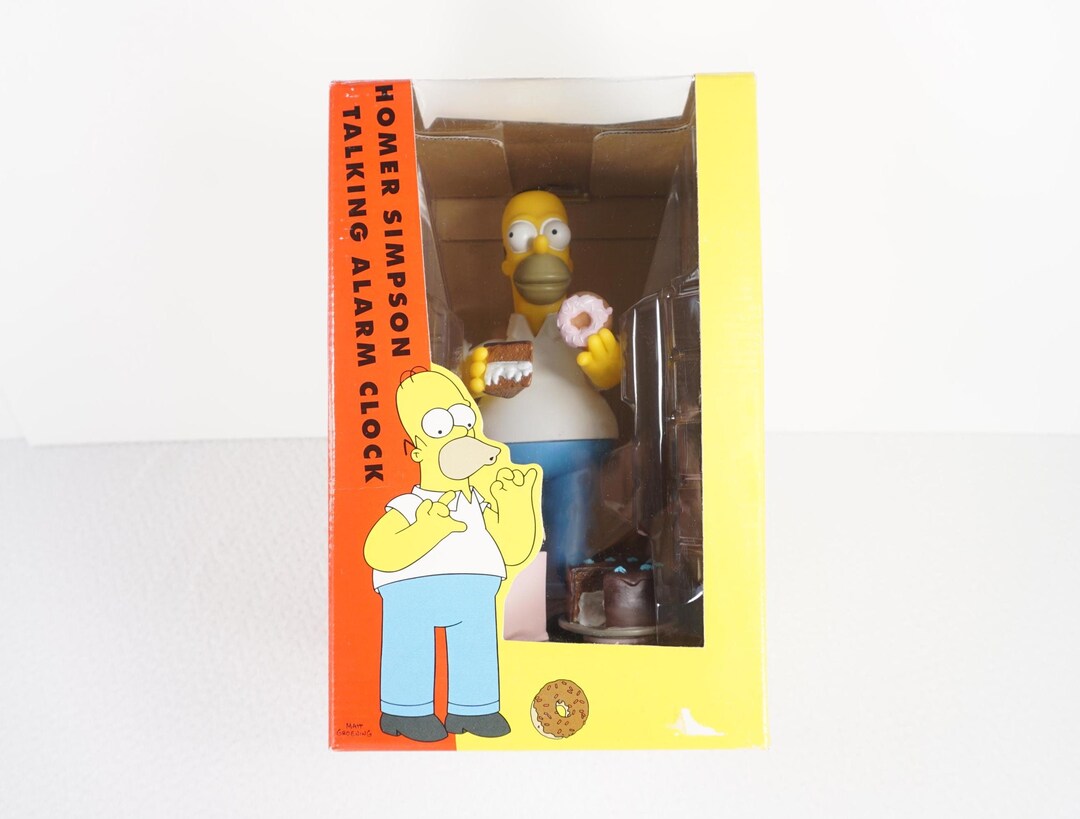Homer Simpson Talking Alarm Clock 1999 Wesco UK - Etsy