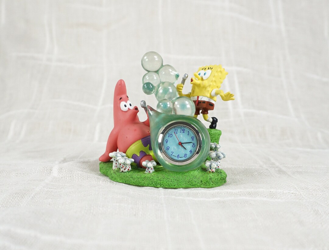 Spongebob Mini Clock Sculpture - Etsy